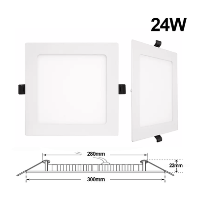 Square Slim LED Panel 24w 2700~6500k Ra80 85lm/w Cutsize 280x280mm 3 ...